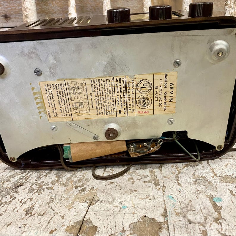 Vintage 1940s Arvin Radio Model 664 | Retro Tube Radio Mid Century Home ...