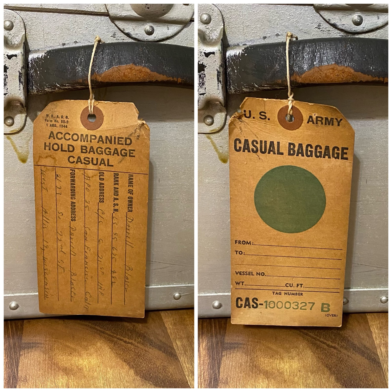 Vintage Military Footlocker Trunk Box US Army Memorabilia - Etsy