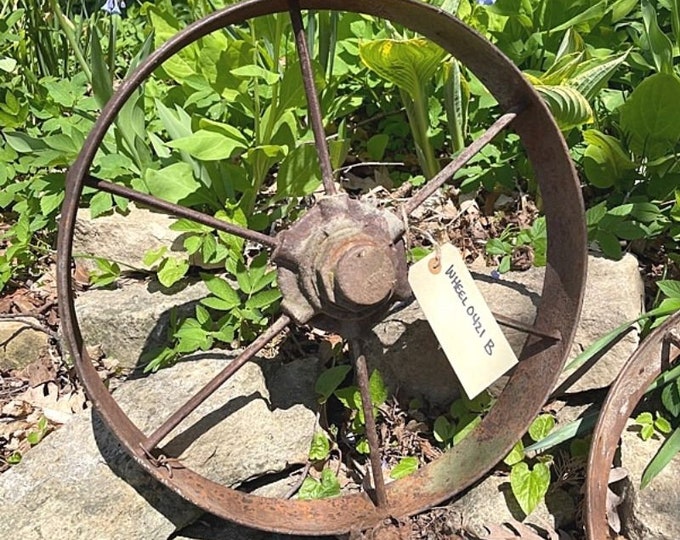 Vintage Metal Iron Wheel Rims | Antique Farmhouse Industrial Salvage ...