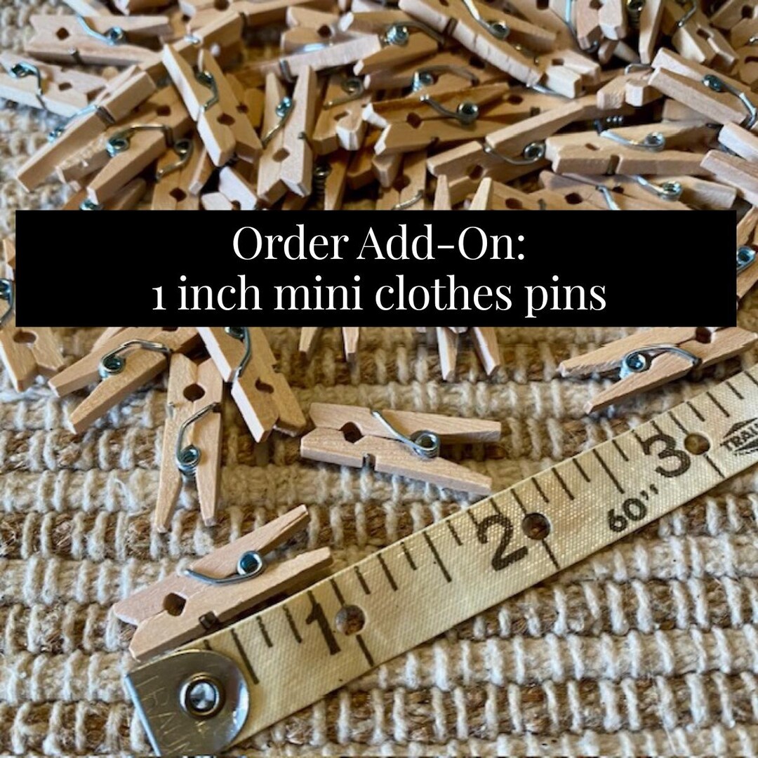 Order Add-on | Mini 1 Inch Wooden Clothes Pins for Displaying Photos ...