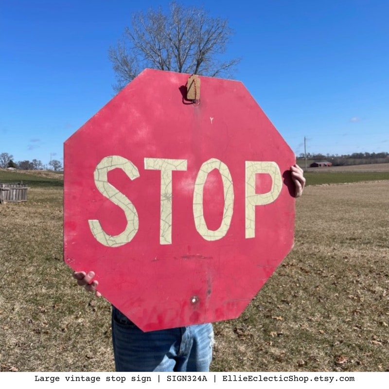 Vintage Stop Sign - Etsy