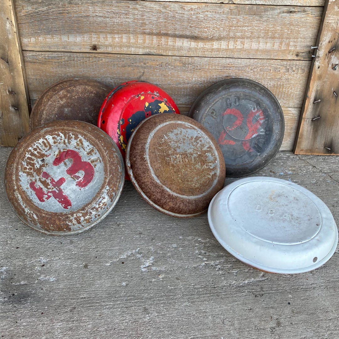 Vintage Milk Can Lid, Flat Top Metal Lid for Large Milk Can - Etsy