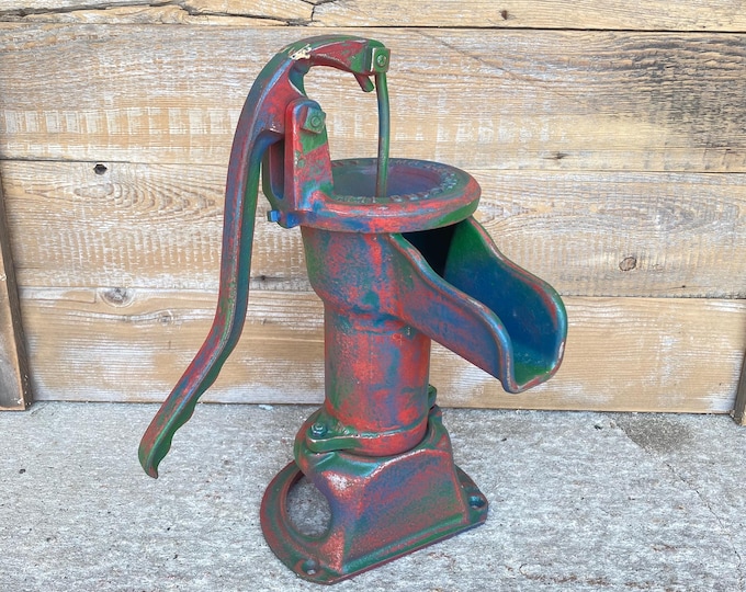 Large Vintage Hand Pump, Farmhouse Front Porch Antique Pitcher Pump ...