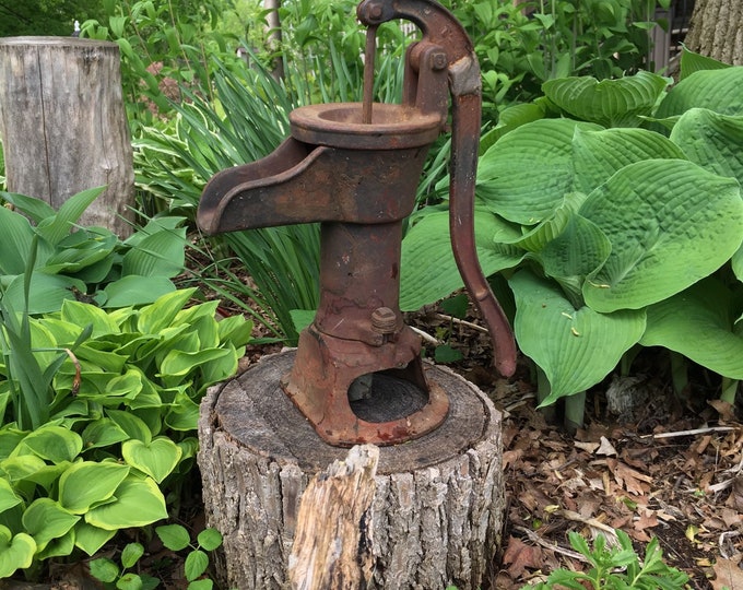 Vintage Red Jacket Hand Pump, Antique Pitcher Pump, Cast Iron Water ...