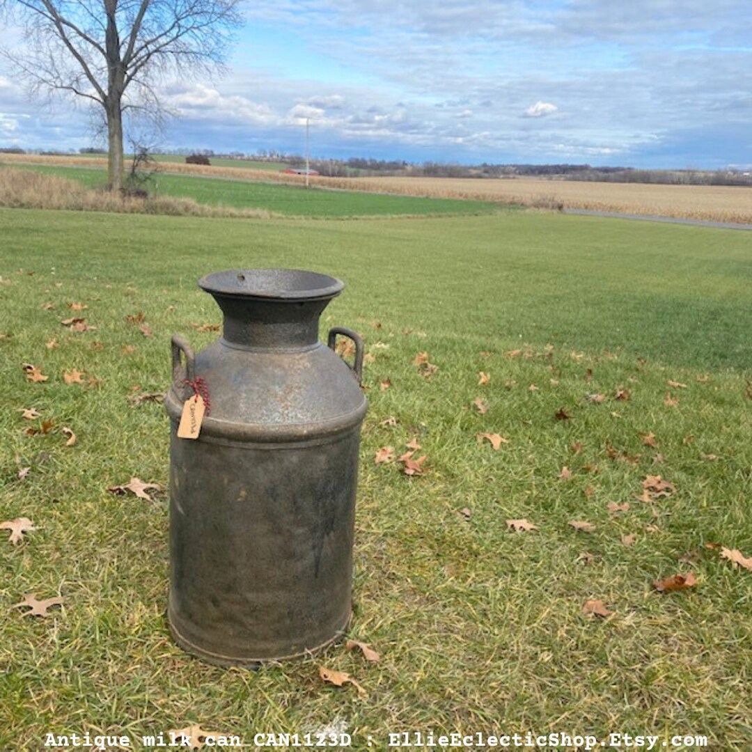 Large Rustic Antique Milk Can for Front Porch Decor Vintage - Etsy