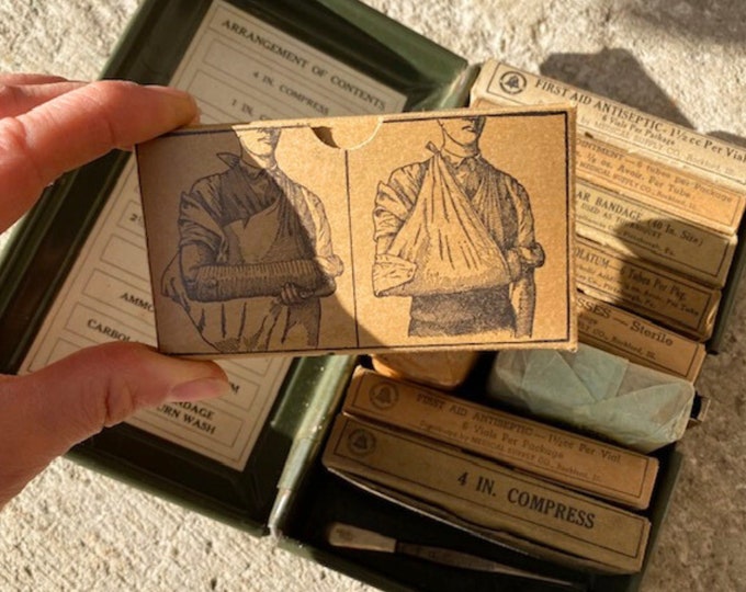 Vintage First Aid Box With Contents Bell System First Aid Kit in Metal ...