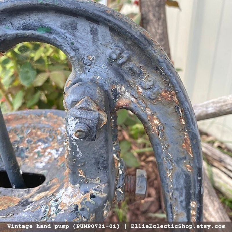 Black Vintage Hand Pump Farmhouse Front Porch Antique Cast - Etsy