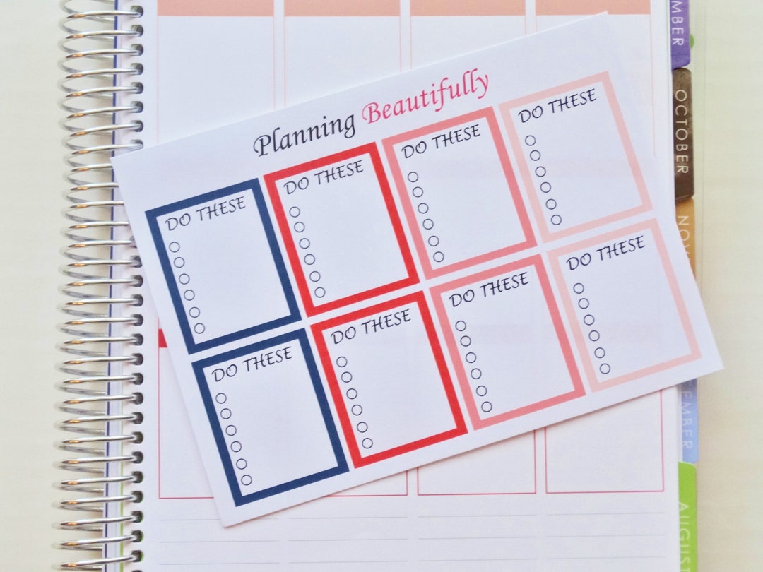 Checklist Stickers, Checklist Template, Checklist Planner, Label ...