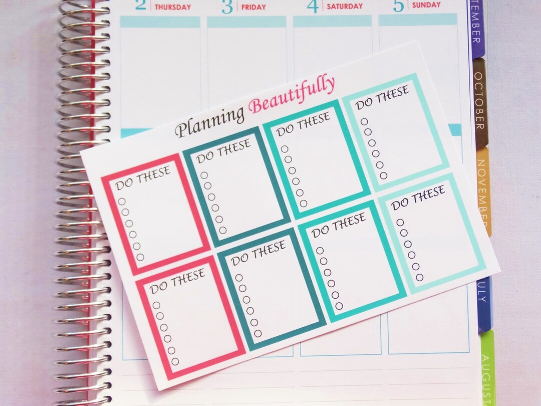 Full Box Planner Stickers, Full Box Stickers, Checklist Stickers ...