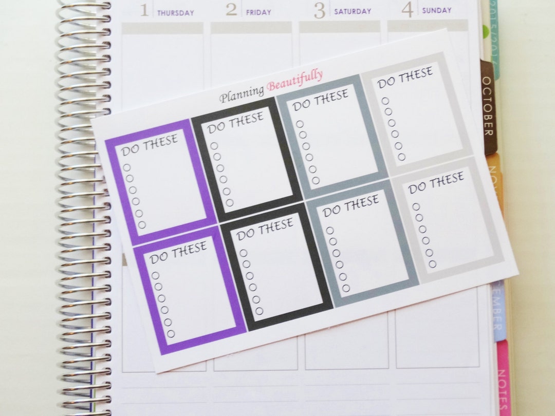 Checklist Stickers, Checklist Template, Checklist Planner, Label ...