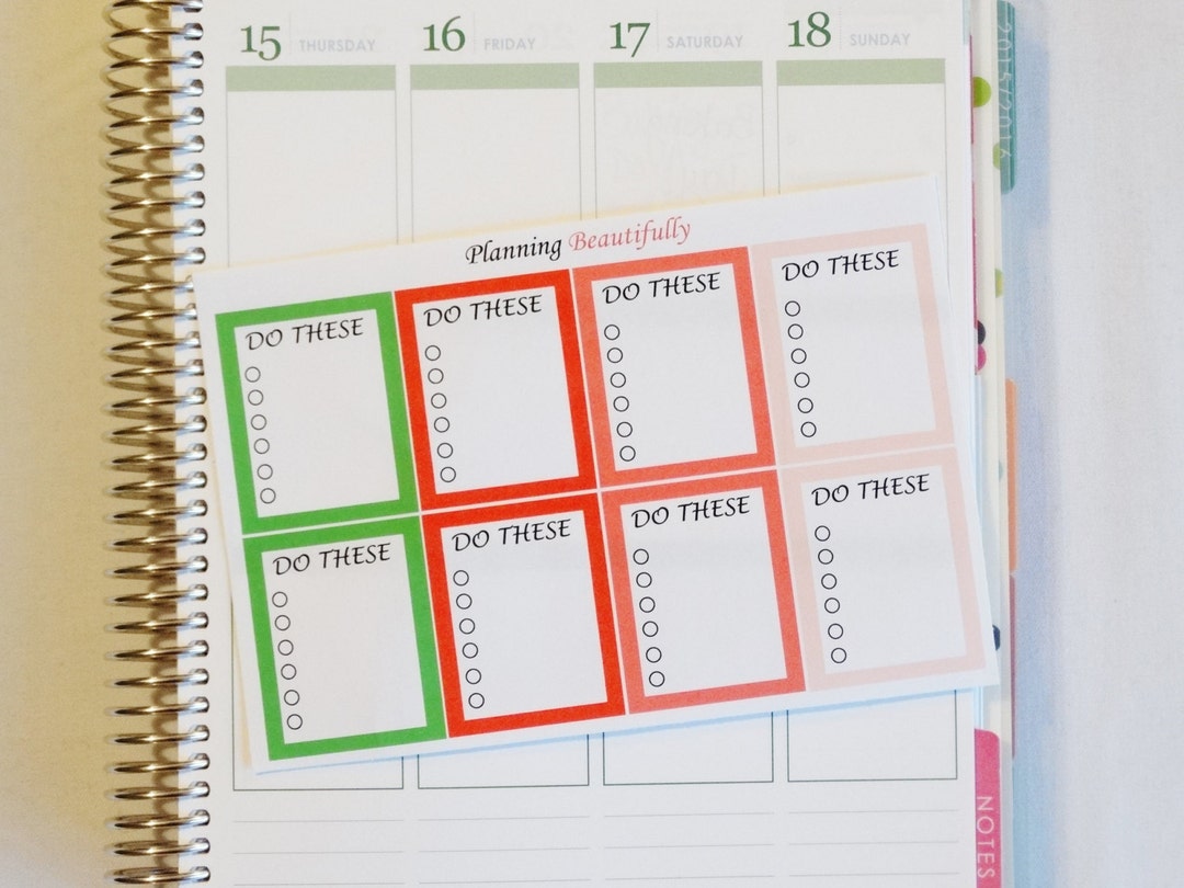 Checklist Stickers, Checklist Template, Checklist Planner, Label ...