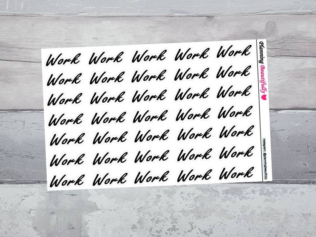 Work Stickers, Work Planner Stickers, Work Planner, Work From Home ...
