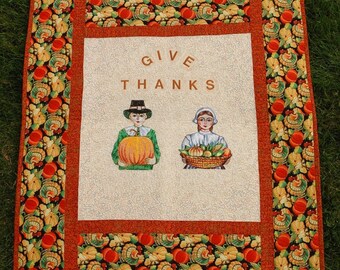 Thanksgiving quilt | Etsy