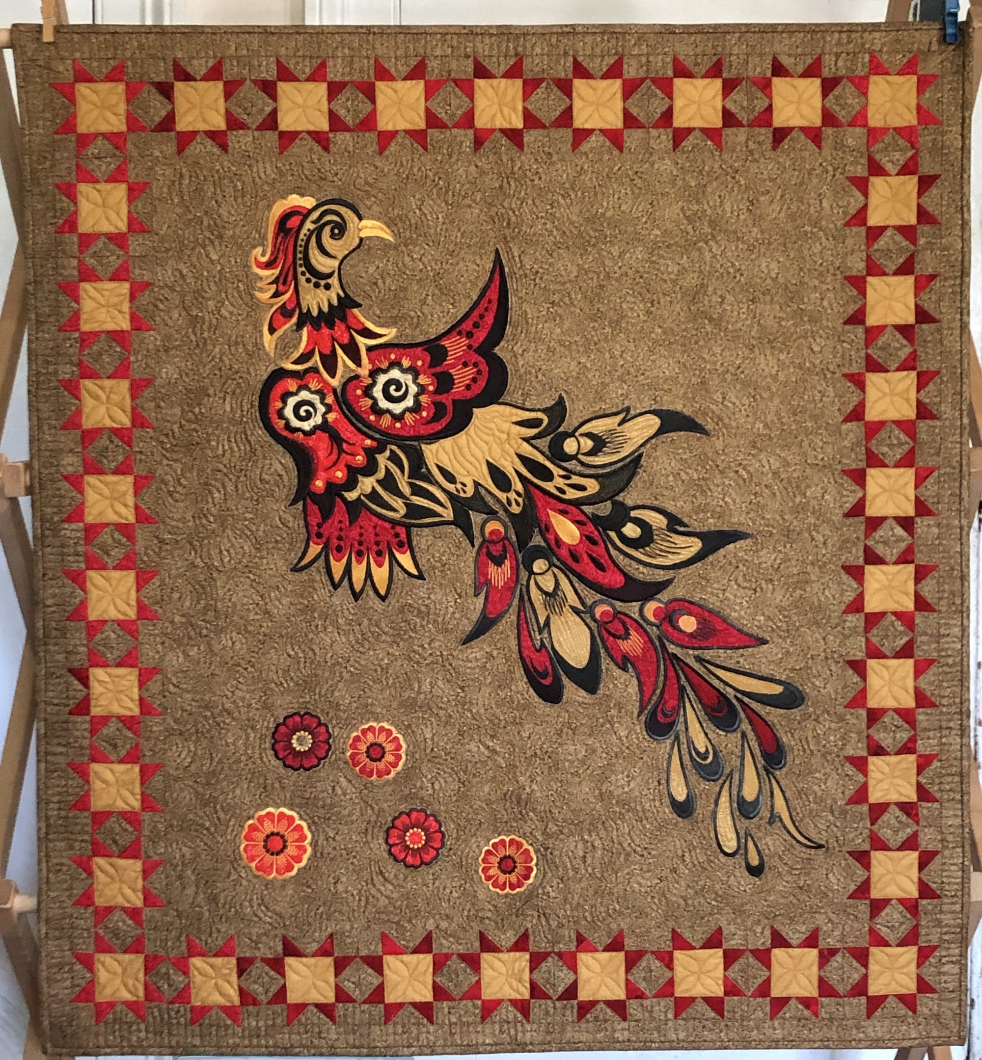 Phoenix Art Wall Quilt - Etsy