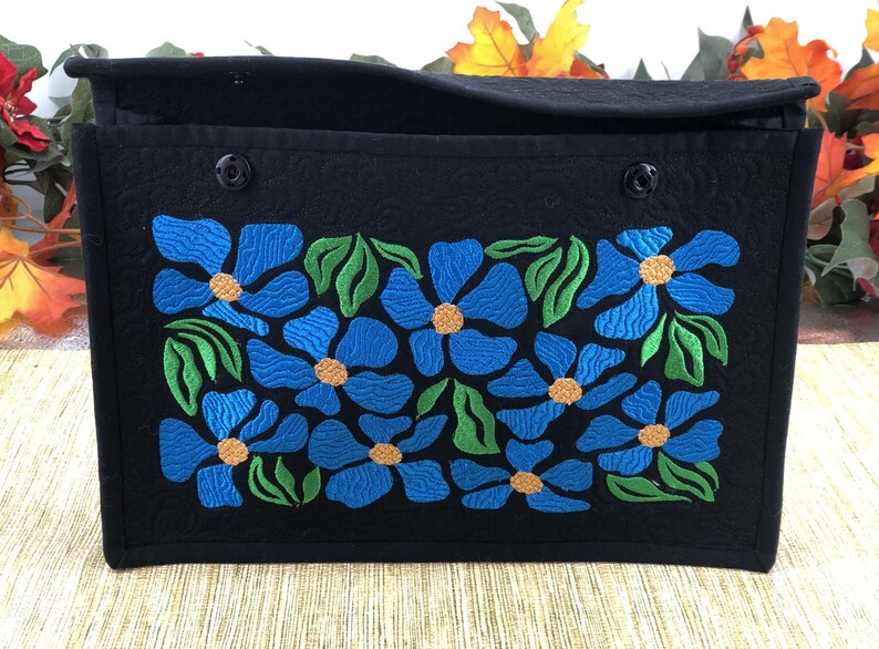 Quilted Flower Panel Clutch Purse or Hand Bag - Etsy