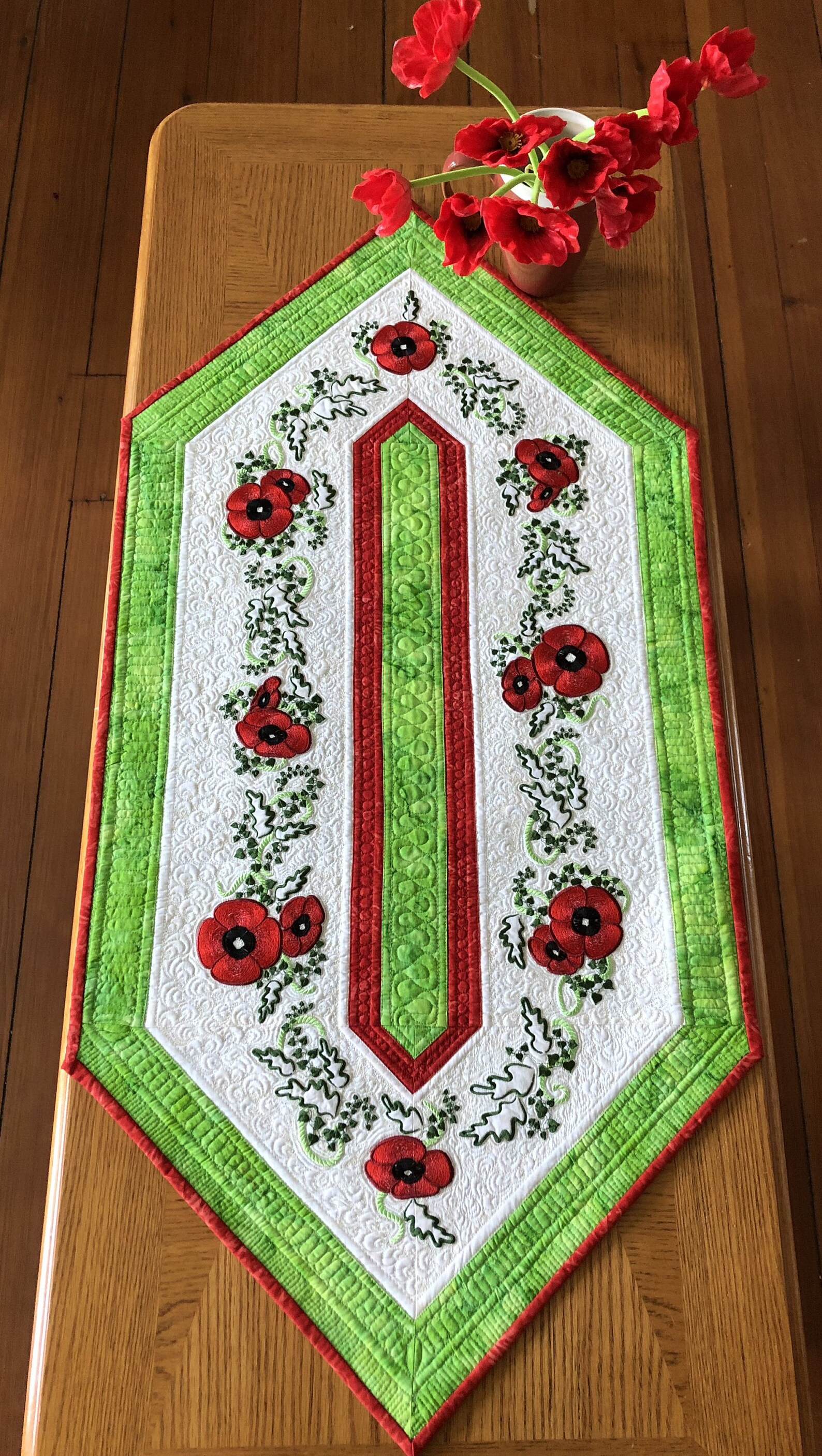 Poppy Quilted Table Runner - Etsy