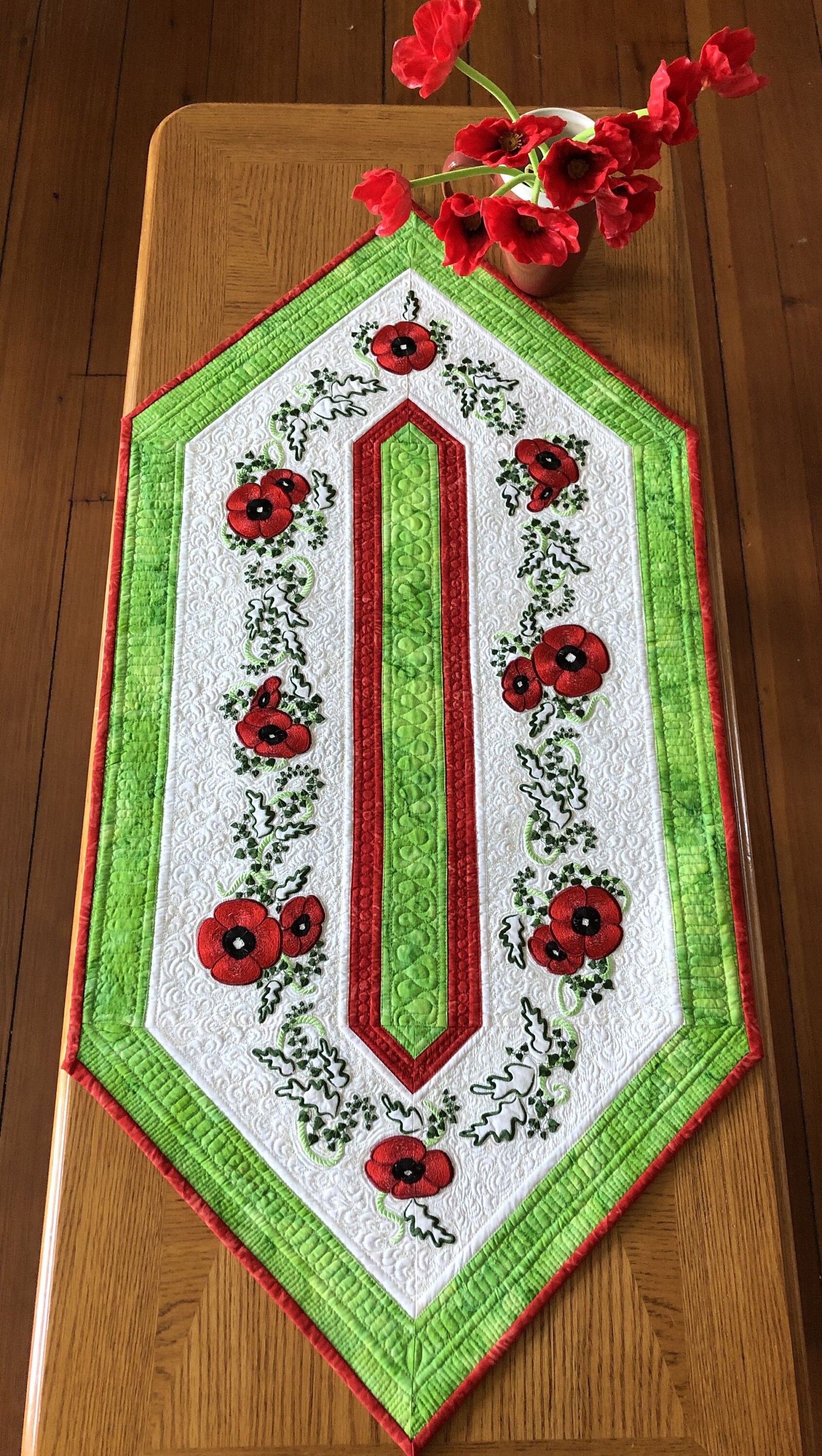 Poppy Quilted Table Runner - Etsy