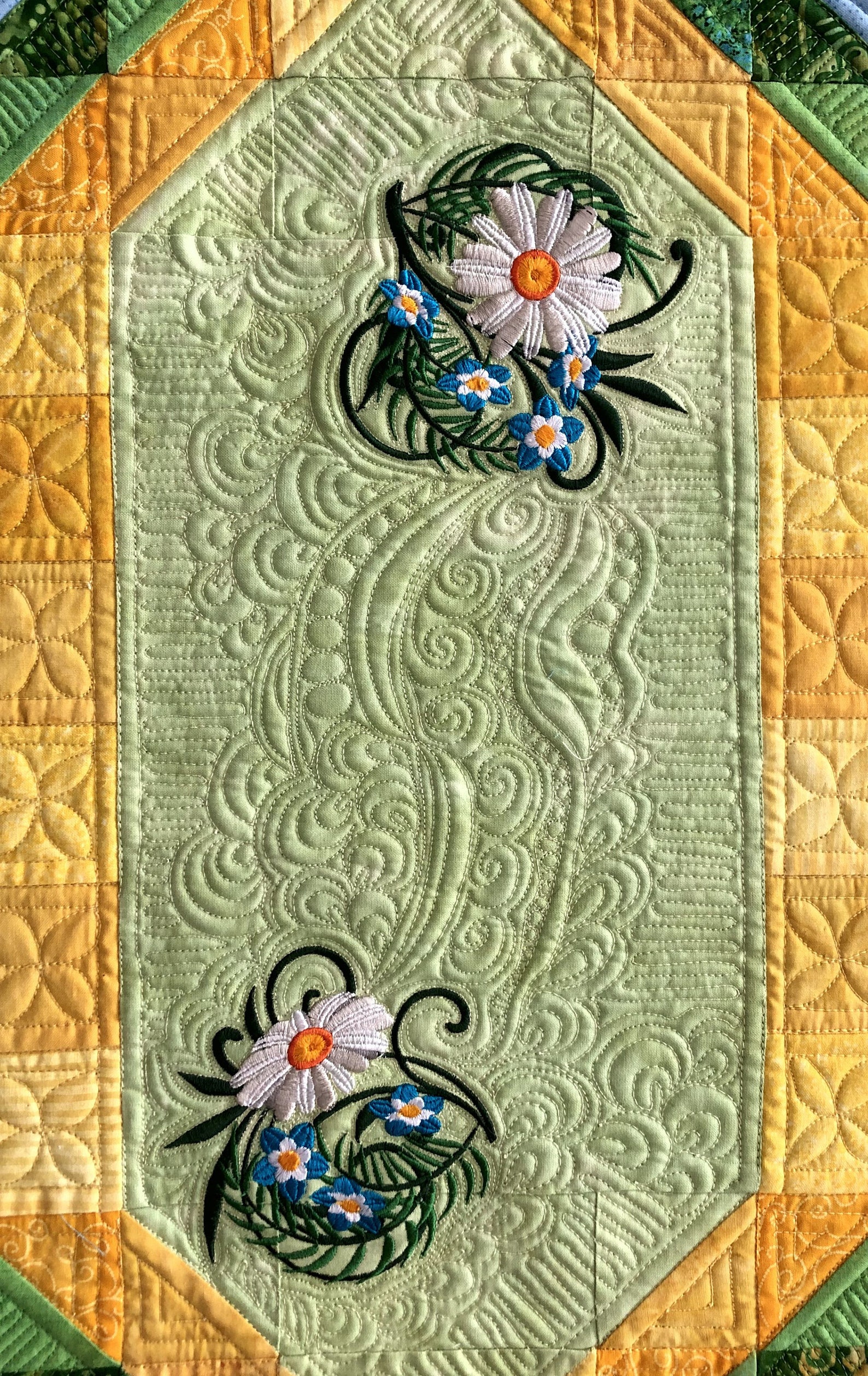 Daisy Quilted Table Runner - Etsy