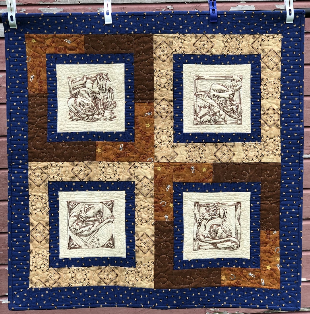 Cowboy Hats Art Wall Quilt - Etsy