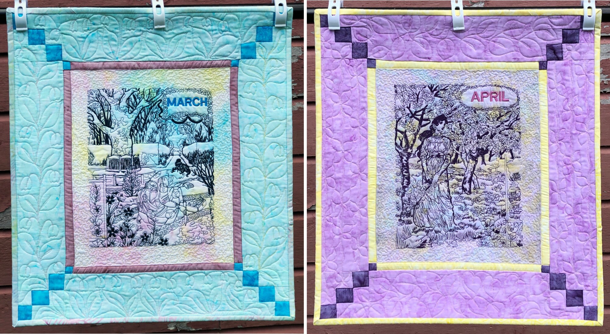 My Beautiful Garden Calendar Wall Quilt Set - Etsy