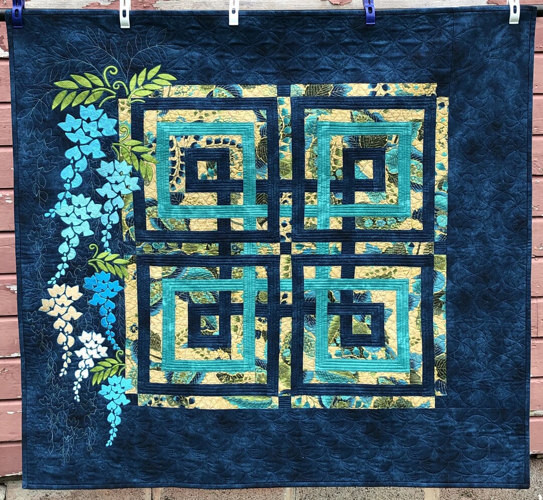 In the Shade of Wisteria Art Wall Quilt - Etsy