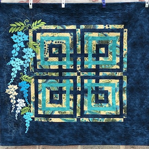 In the Shade of Wisteria Art Wall Quilt - Etsy