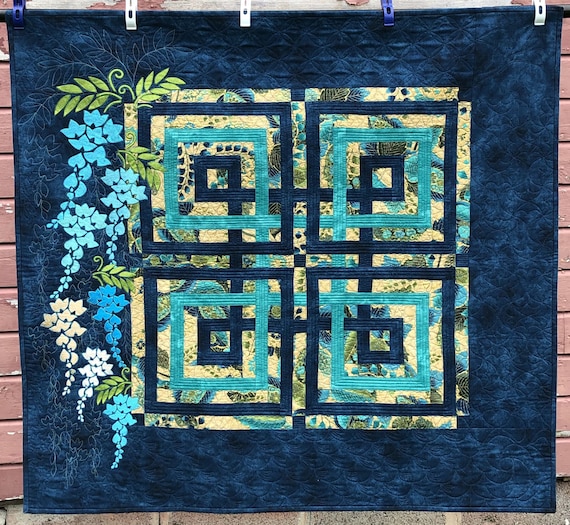 In the Shade of Wisteria Art Wall Quilt - Etsy