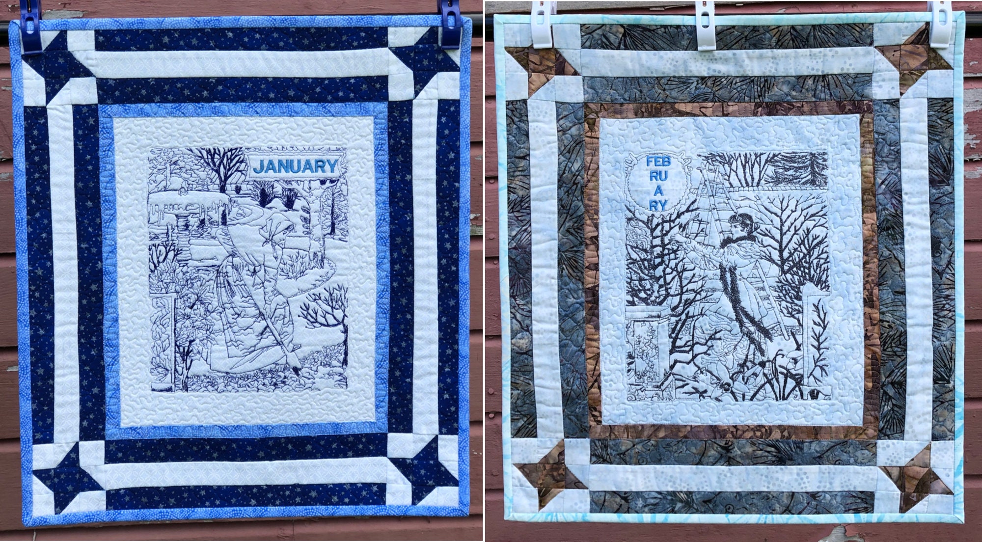 My Beautiful Garden Calendar Wall Quilt Set - Etsy