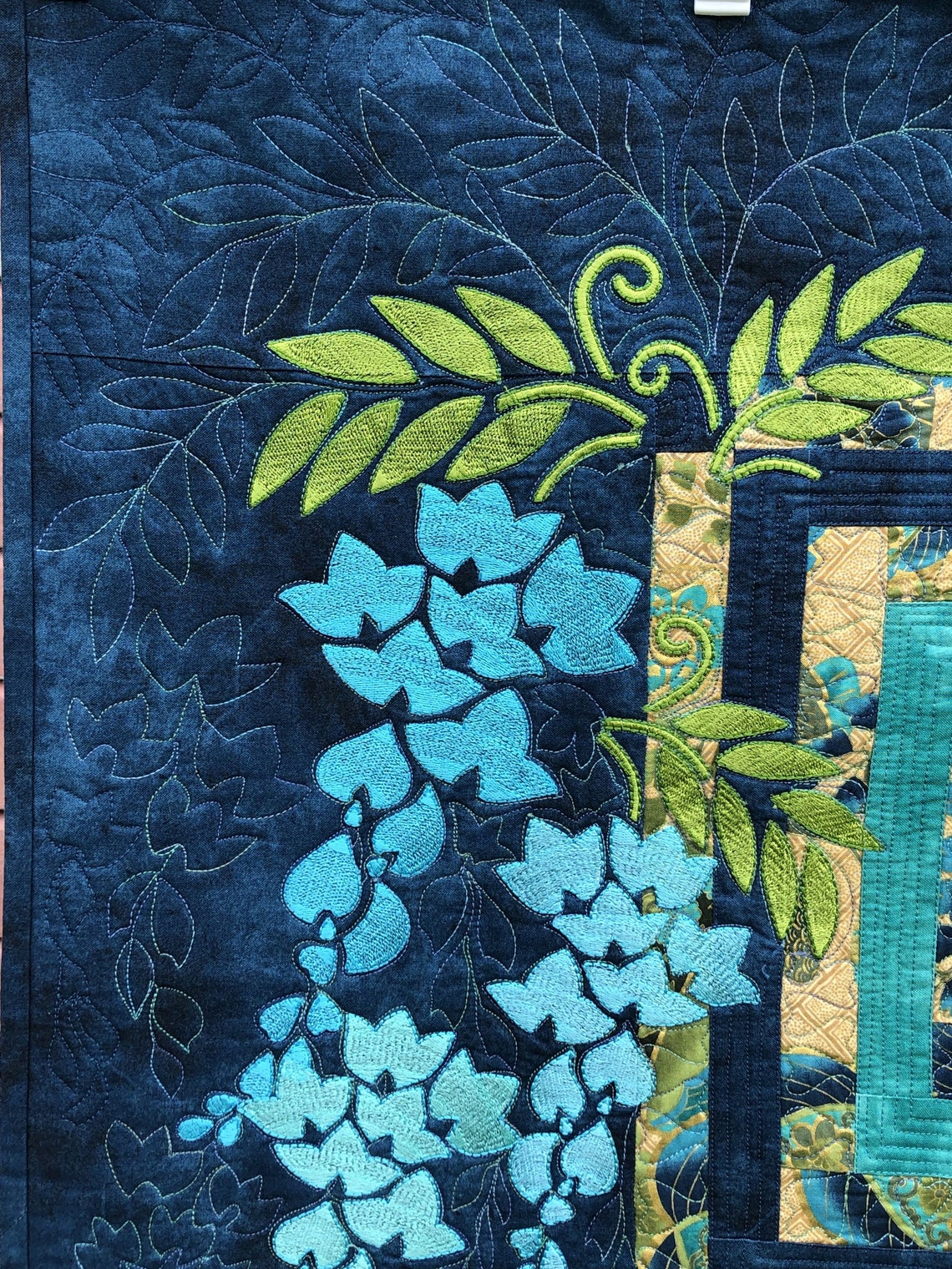 In the Shade of Wisteria Art Wall Quilt - Etsy