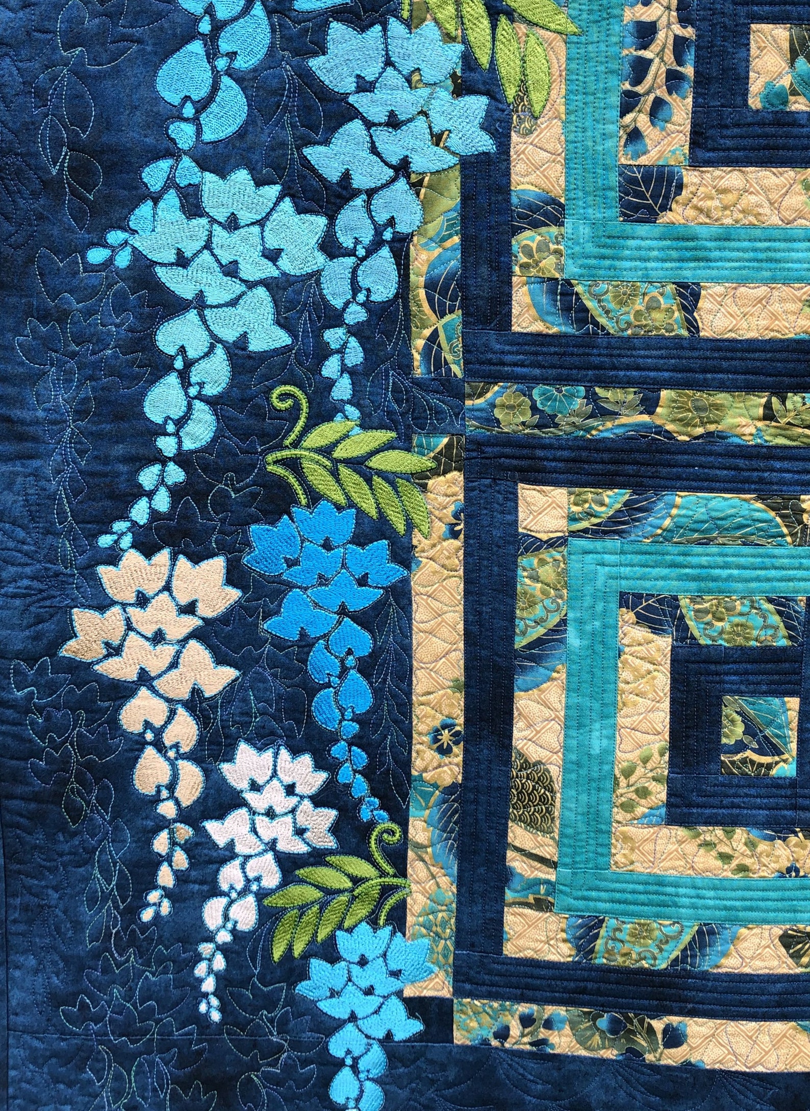 In the Shade of Wisteria Art Wall Quilt - Etsy
