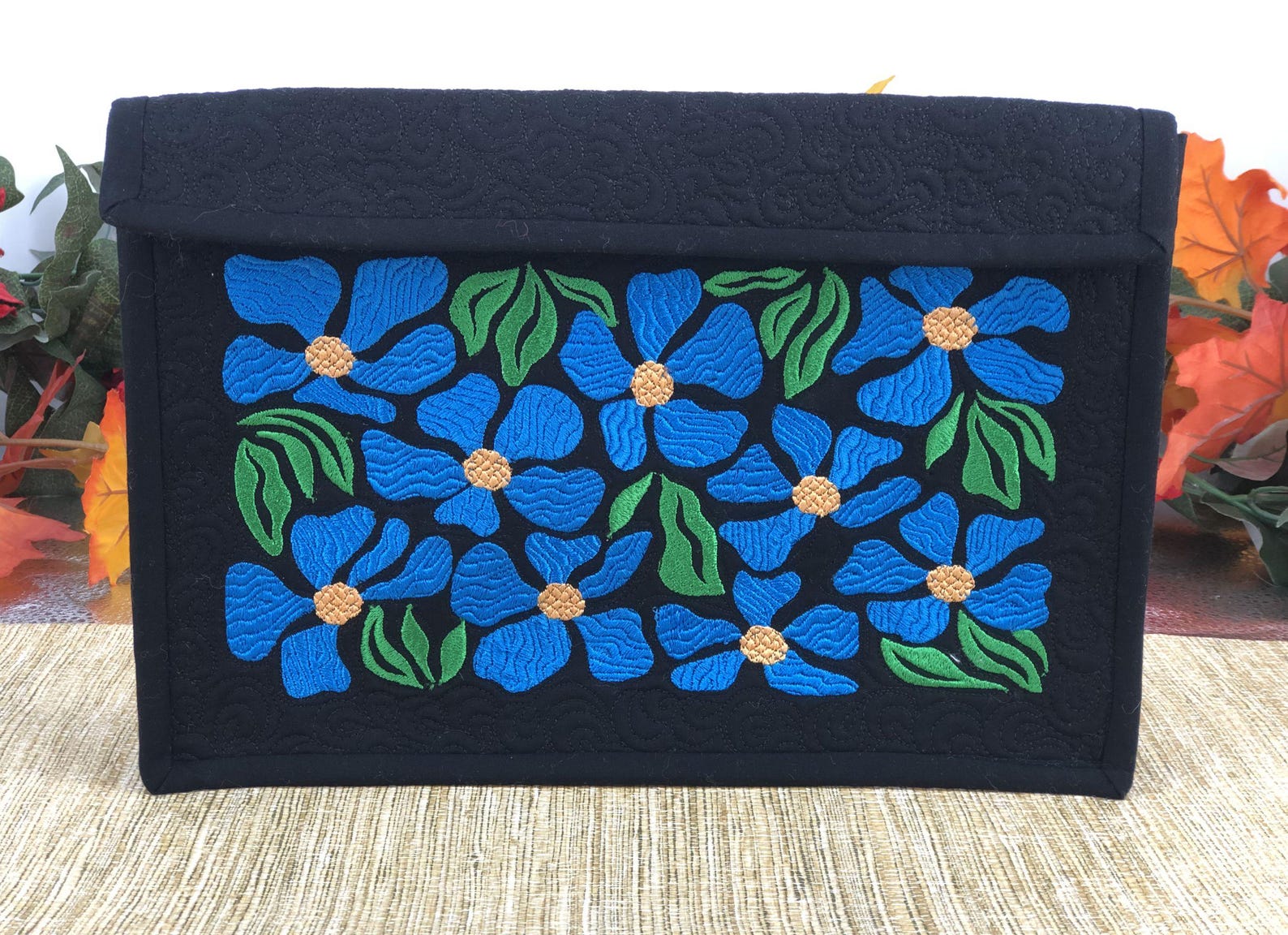 Quilted Flower Panel Clutch Purse or Hand Bag - Etsy