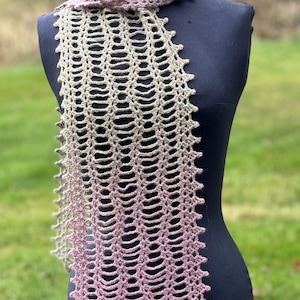 Chain and Shell Crochet Scarf - Etsy