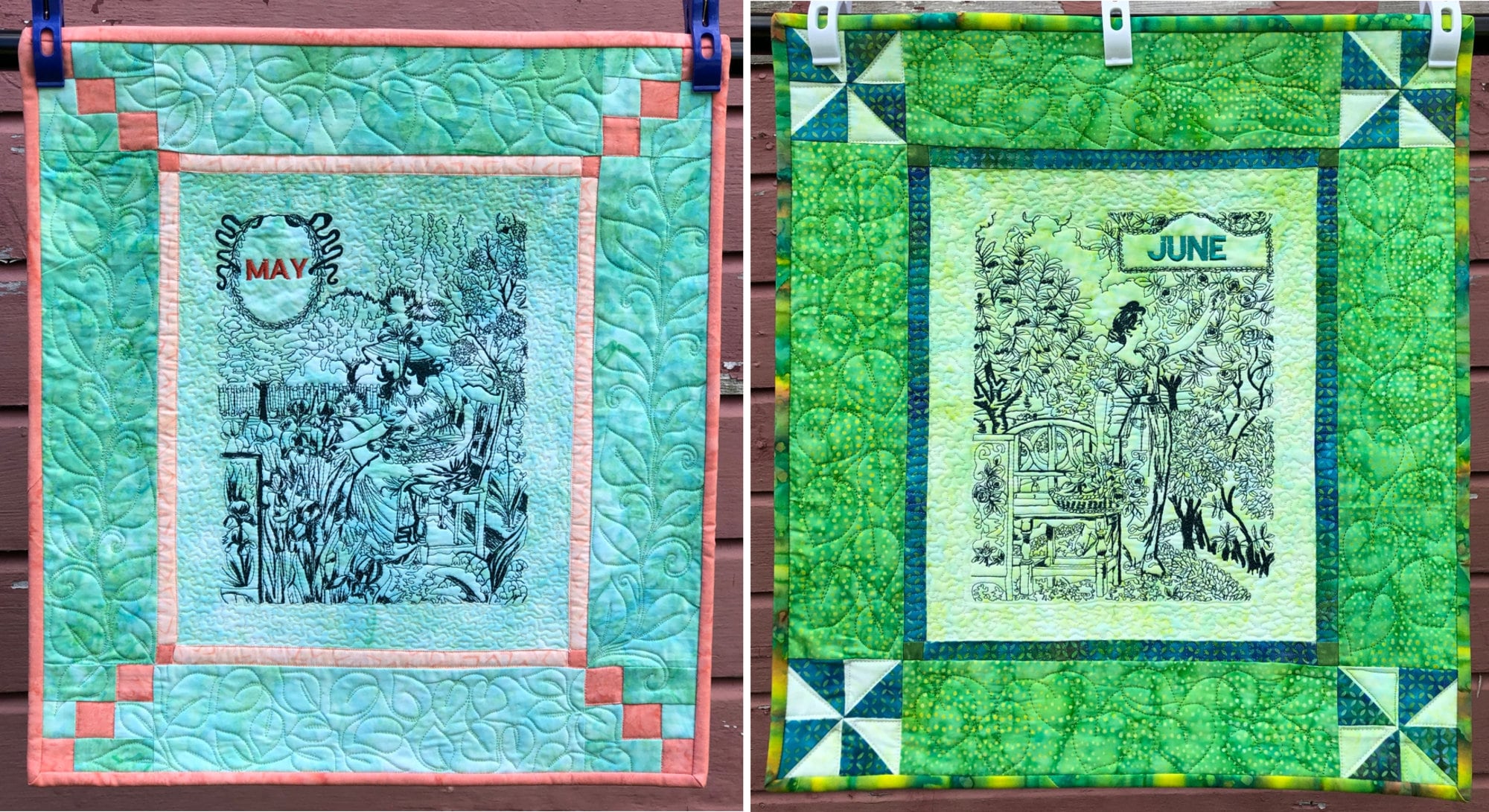 My Beautiful Garden Calendar Wall Quilt Set - Etsy