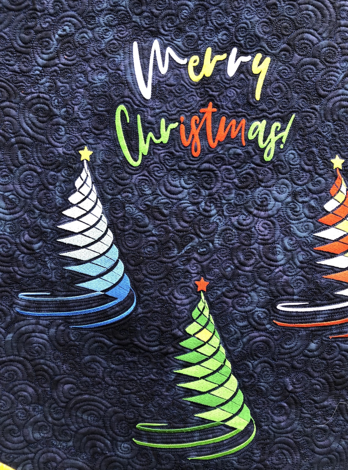 Merry Christmas Quilted Banner - Etsy