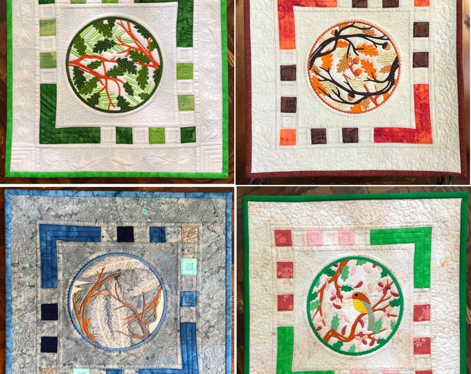 Windows Into Seasons Art Quilt Set - Etsy