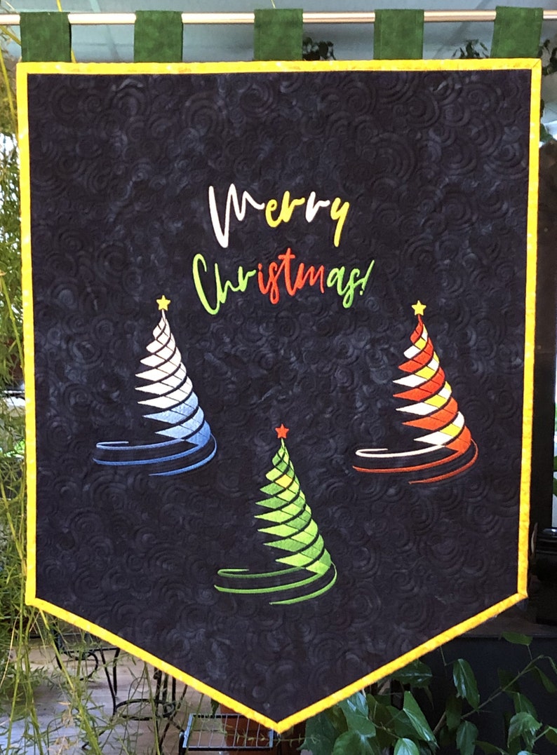 Merry Christmas Quilted Banner - Etsy