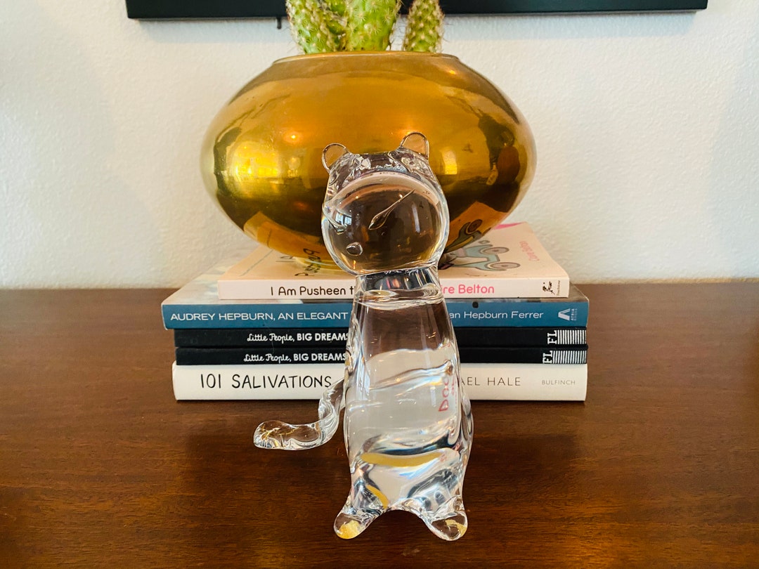 Glass Cat Paperweight—cat Sculpture - Etsy