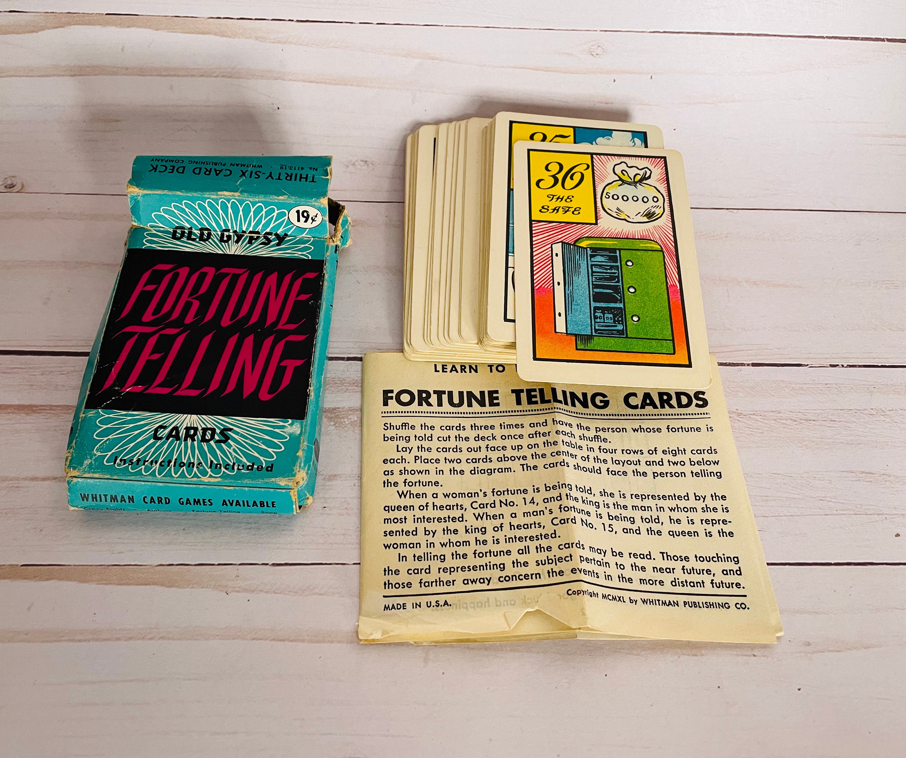 Vintage Old Gypsy Fortune Telling Cards - Etsy