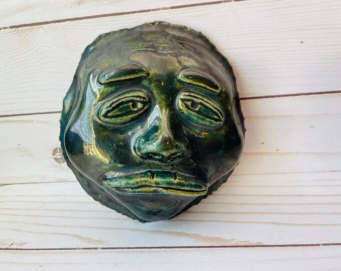 Studio Pottery Face Plaque--head Wall Plaque - Etsy