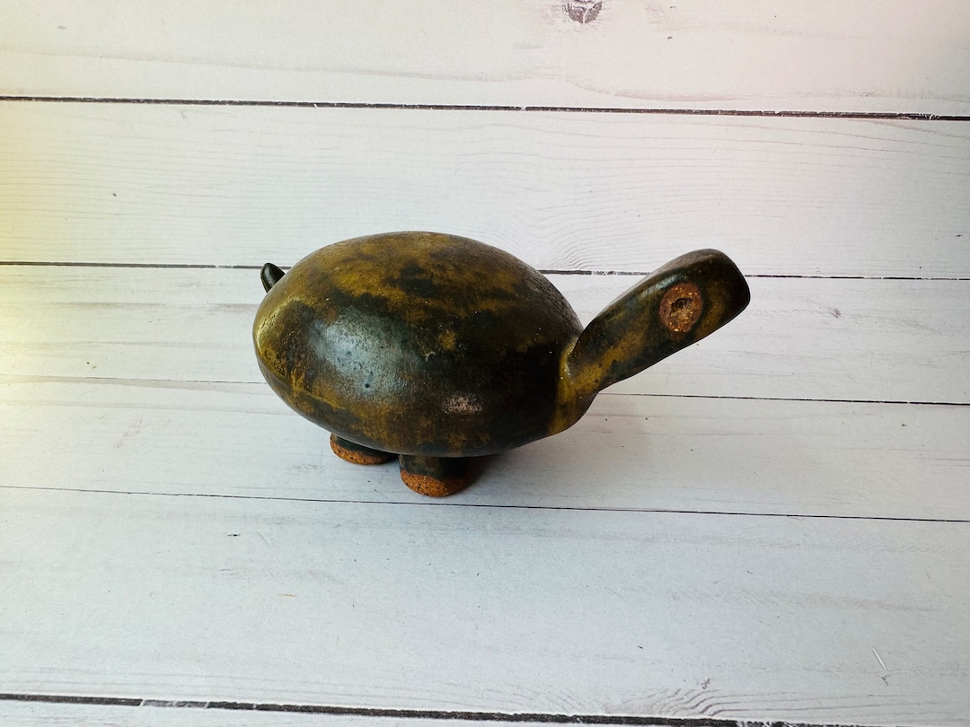 Studio Pottery Turtle--art Pottery Turtle--pottery Turtle Statue ...