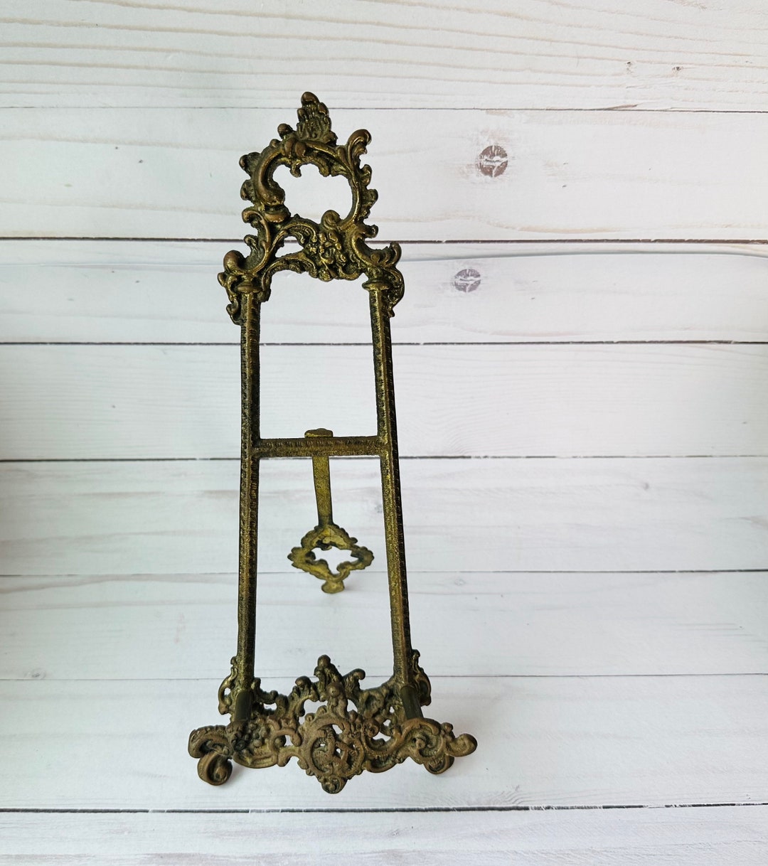 Vintage Brass Photo Easel--small Brass Photo Easel--tabletop Easel - Etsy