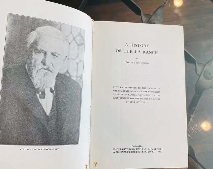 The History of JA Ranch by Harley True Burton - Etsy