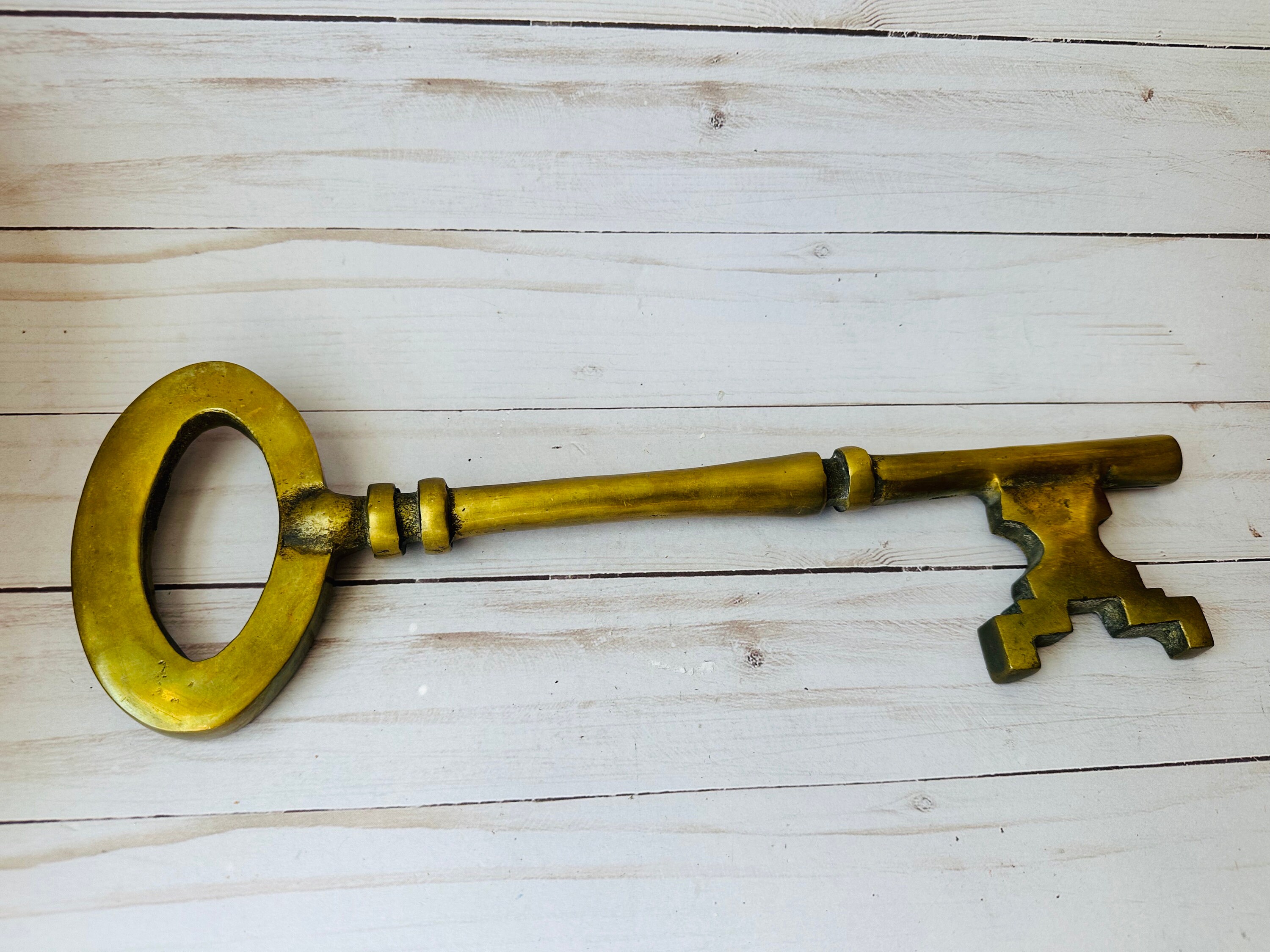 Vintage Solid Brass Keylarge Brass Key - Etsy
