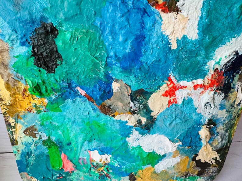 Vintage Artist Paint Palette--gallery Wall Art--color Palette Art ...
