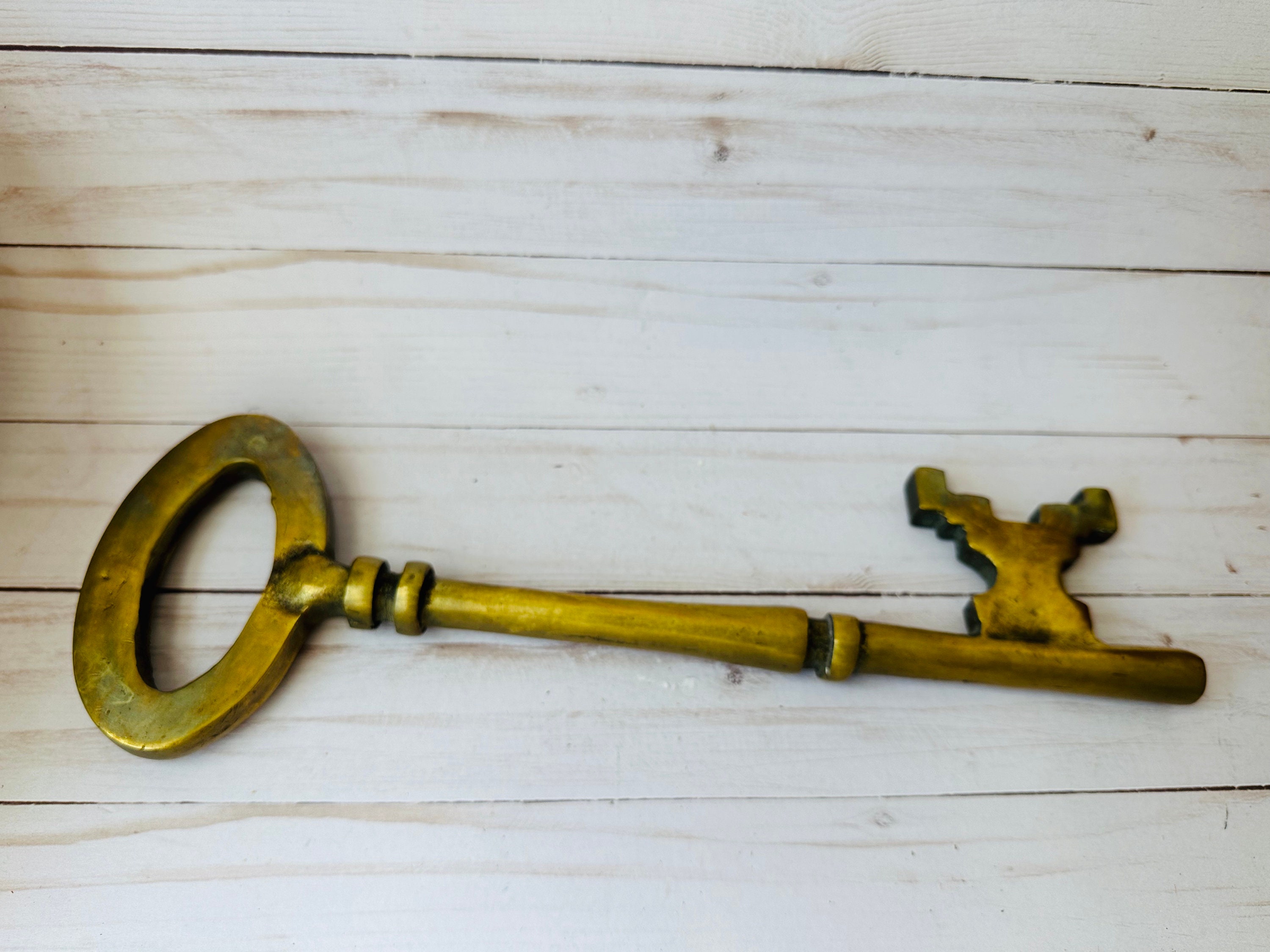 Vintage Solid Brass Keylarge Brass Key - Etsy