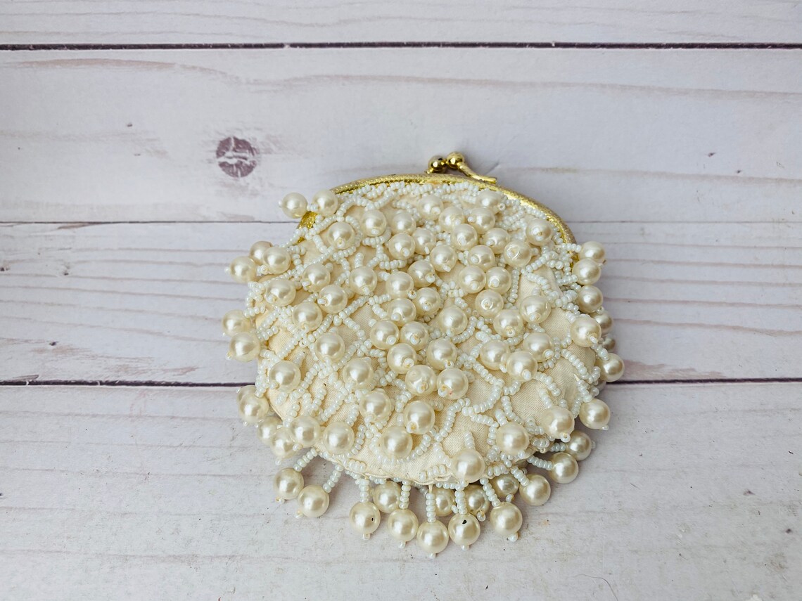 Vintage Walborg Beaded Kiss Lock Coin Purse Made in Hong Kong | Etsy