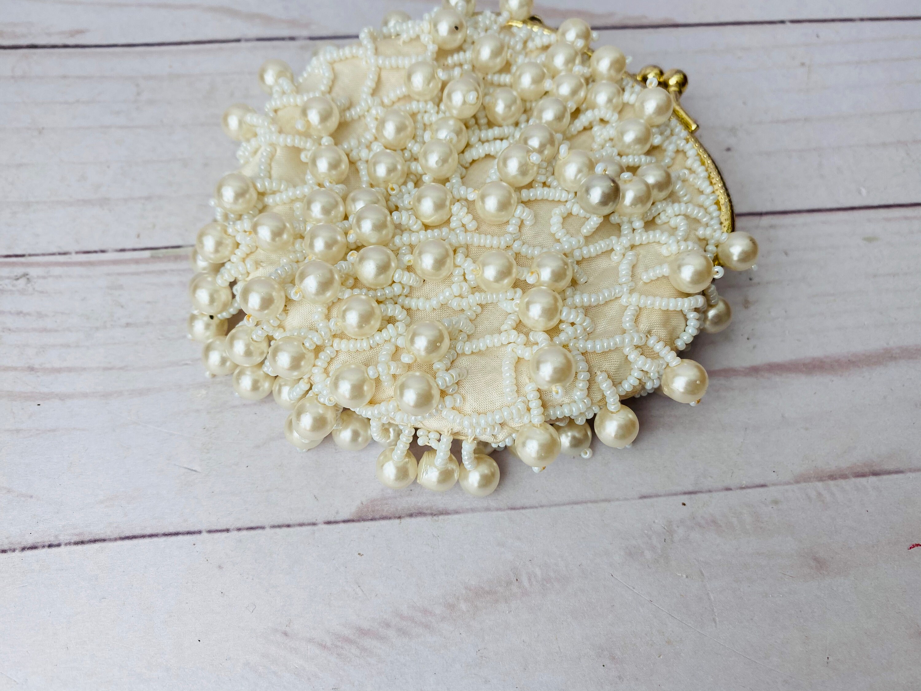 Vintage Walborg Beaded Kiss Lock Coin Purse Made in Hong Kong | Etsy