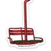 Red Chair - Chair Lift Skiing Sticker - Etsy