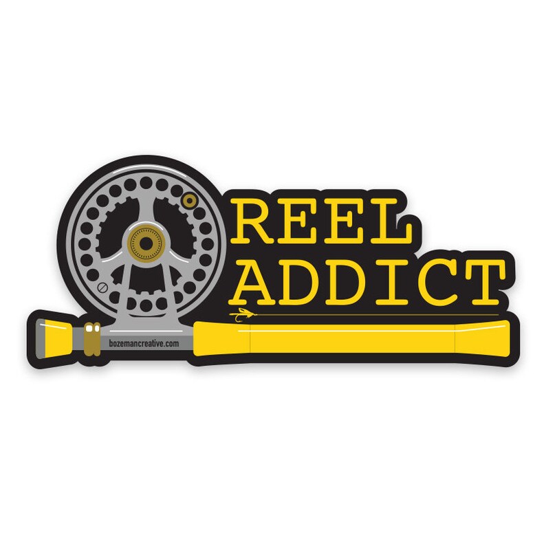 Reel Addict - Fly Fishing Sticker - Etsy