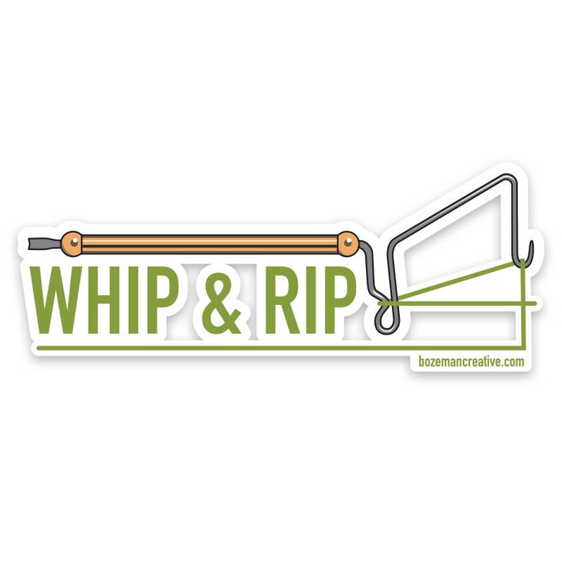 Whip & Rip Fly Tying Sticker - Etsy